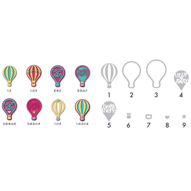 Sizzix SBarnard Triplits Die Hot Air Balloons - Walmart.com