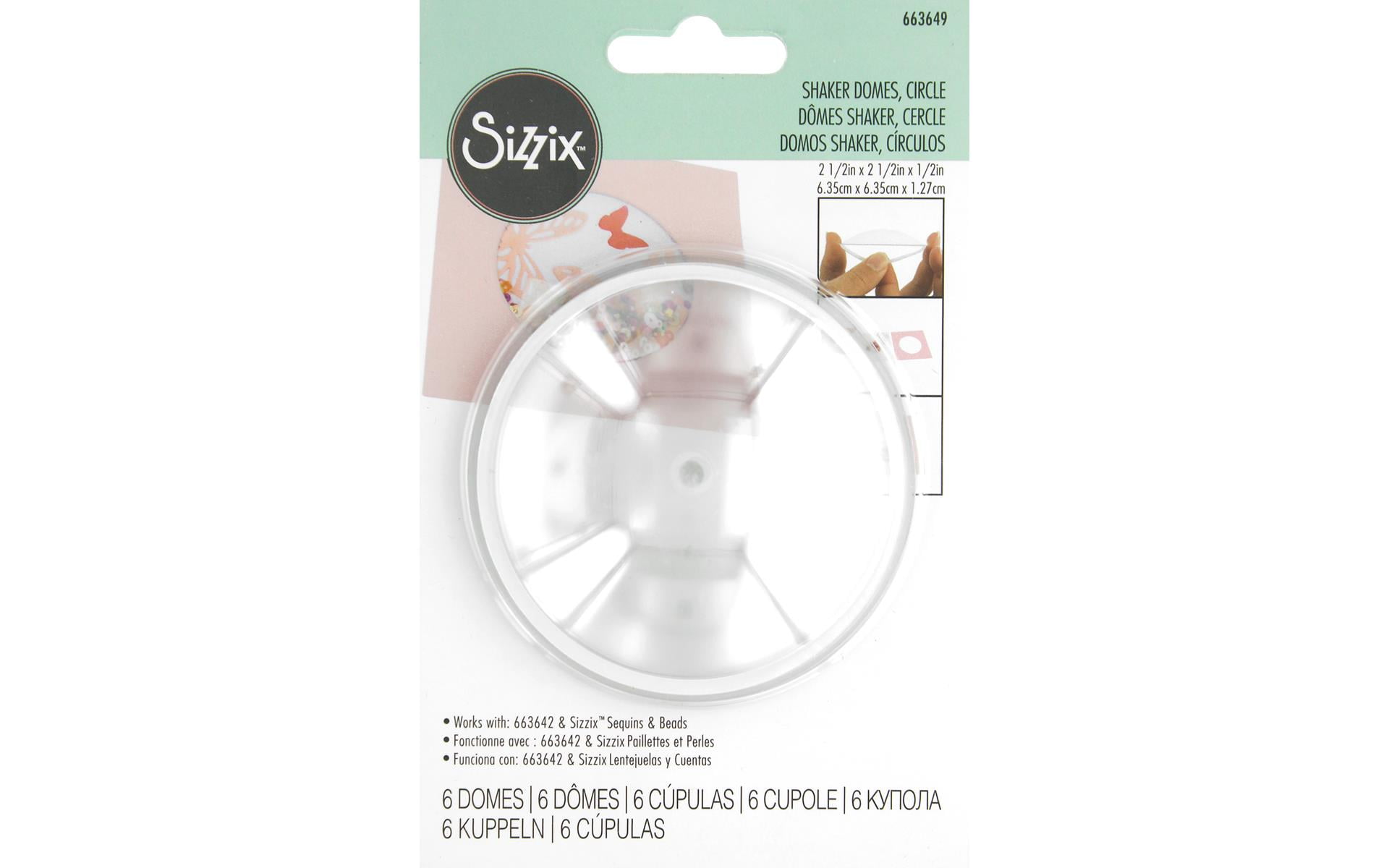 Sizzix Shaker Domes Circle 2 1/2" 6PK - Walmart.com