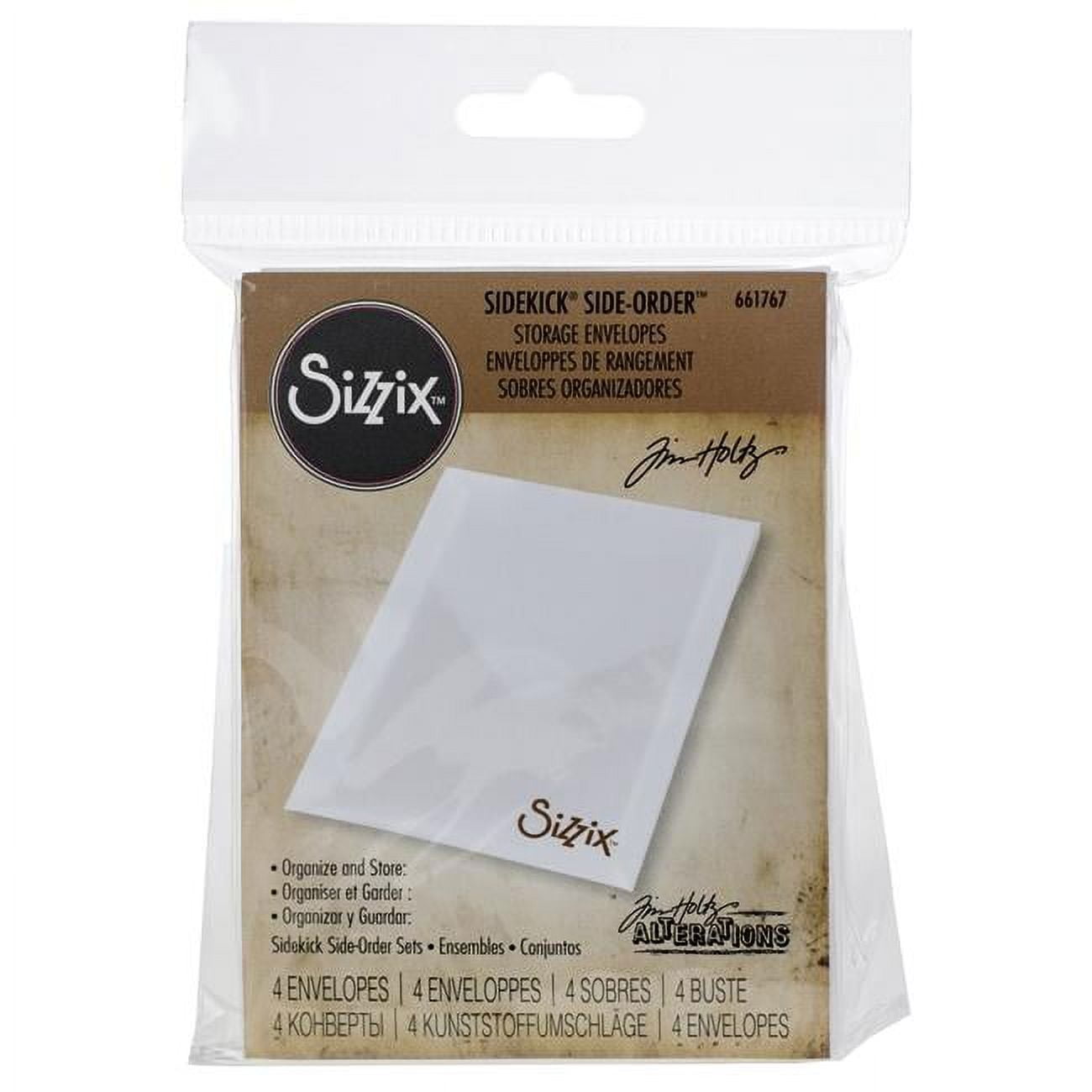 Sizzix Sidekick Side-Order Accessory Storage Envelopes, 3" x 4", 4 PK ...