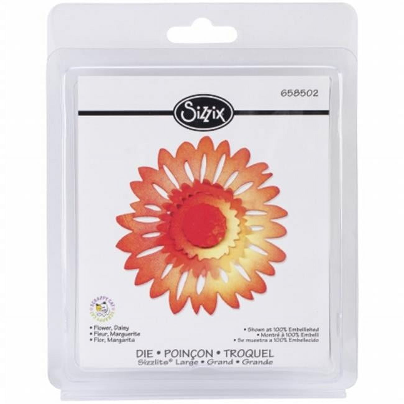 Sizzix Sizzlits Die 4.5''X5.25''-Daisy Flower - Walmart.com