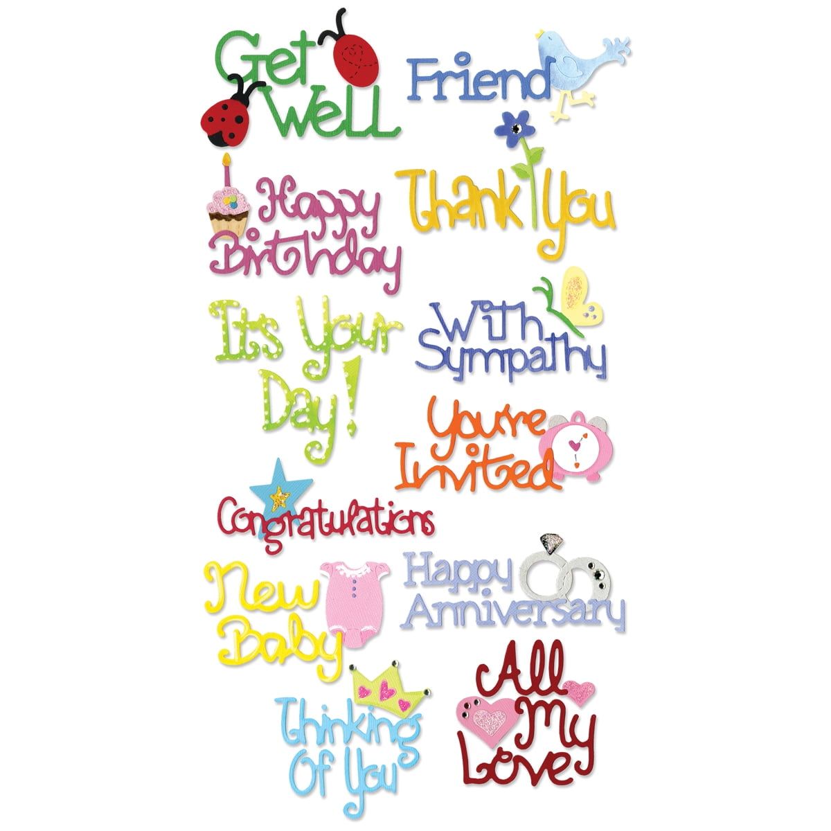 Sizzix Sizzlits Die Set, 12/pkg, Cardmaking - Walmart.com