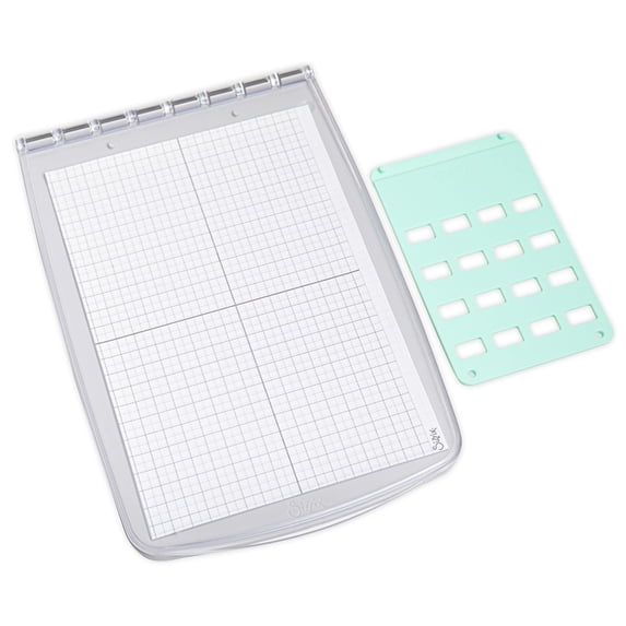Sizzix Stencil and Stamp Tool, Gridded Stamp Plate, Foam Base, Crafting ...