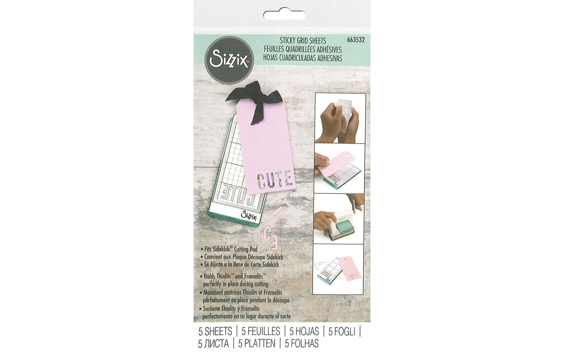 Sizzix Sticky Grid Sheet 2.5x4.5 Sidekick 5pc - Walmart.com
