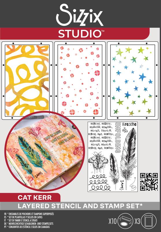 Sizzix Studio Clear Stamps Set 10PK w/3PK Stencils The R’s Have It by ...