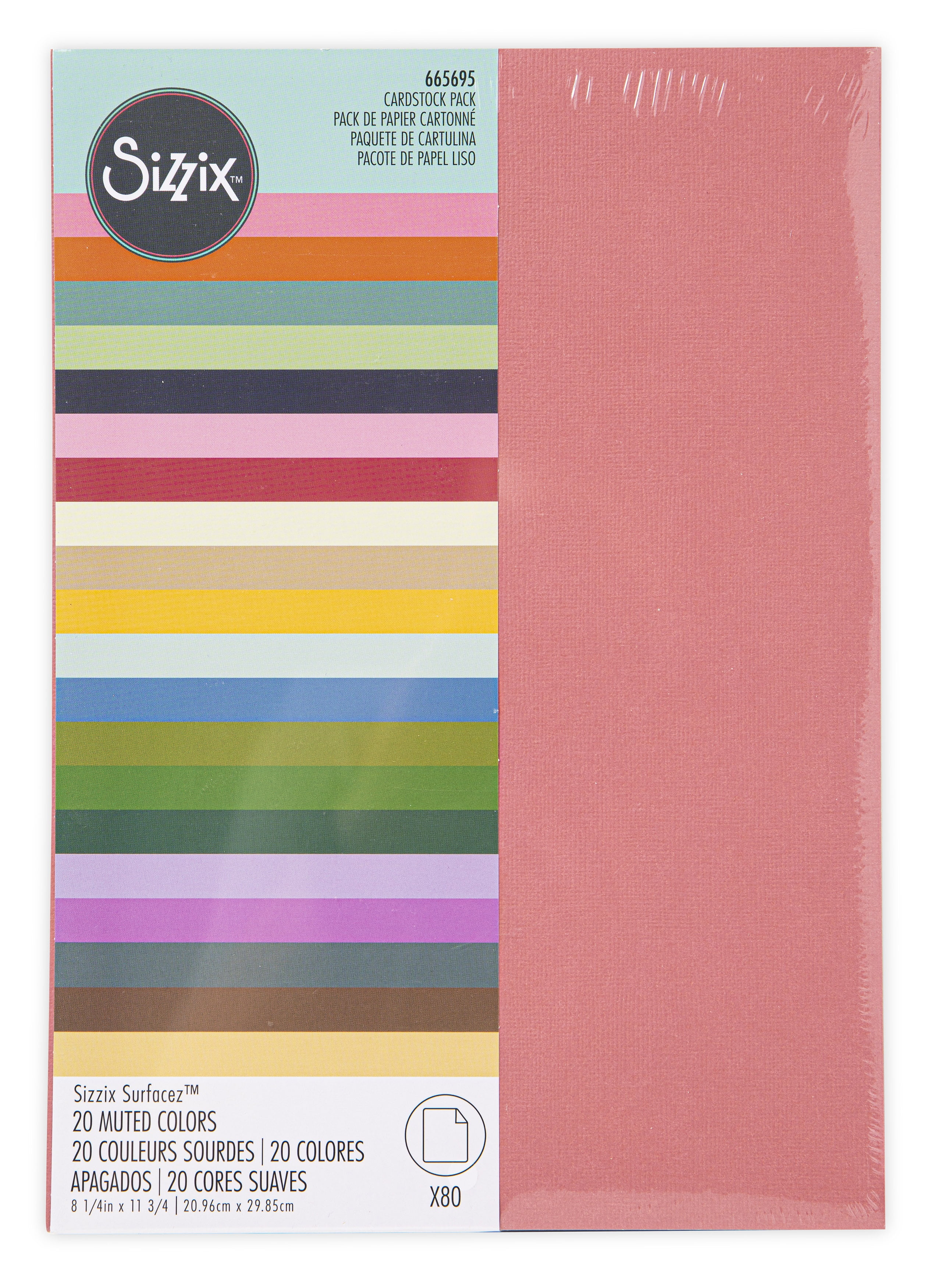Sizzix Muted Crafting Cardstock Pack 8"X11.5" for Scrapbooking ...