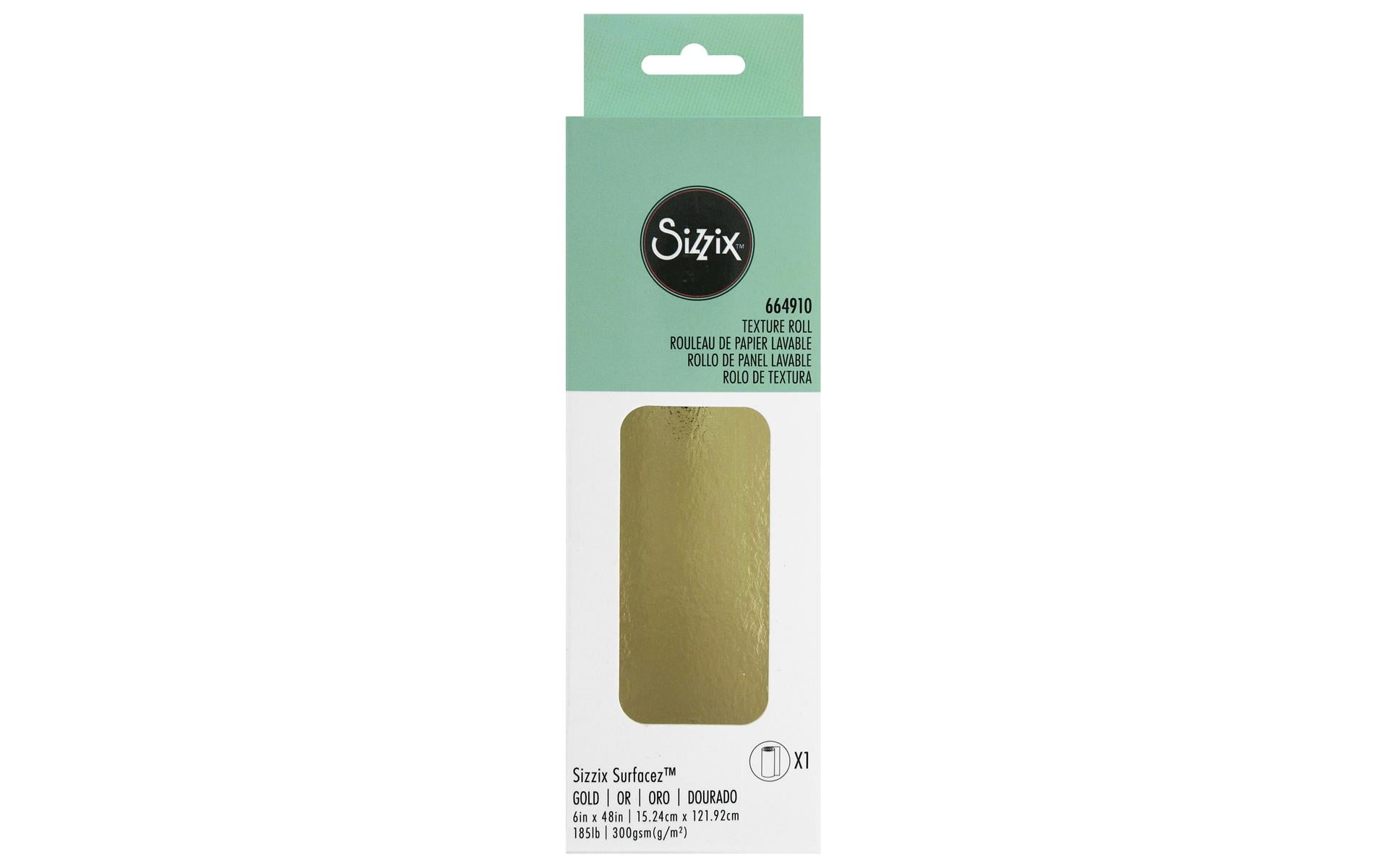 Sizzix Surfacez Texture Roll 6x48" Gold - Walmart.com