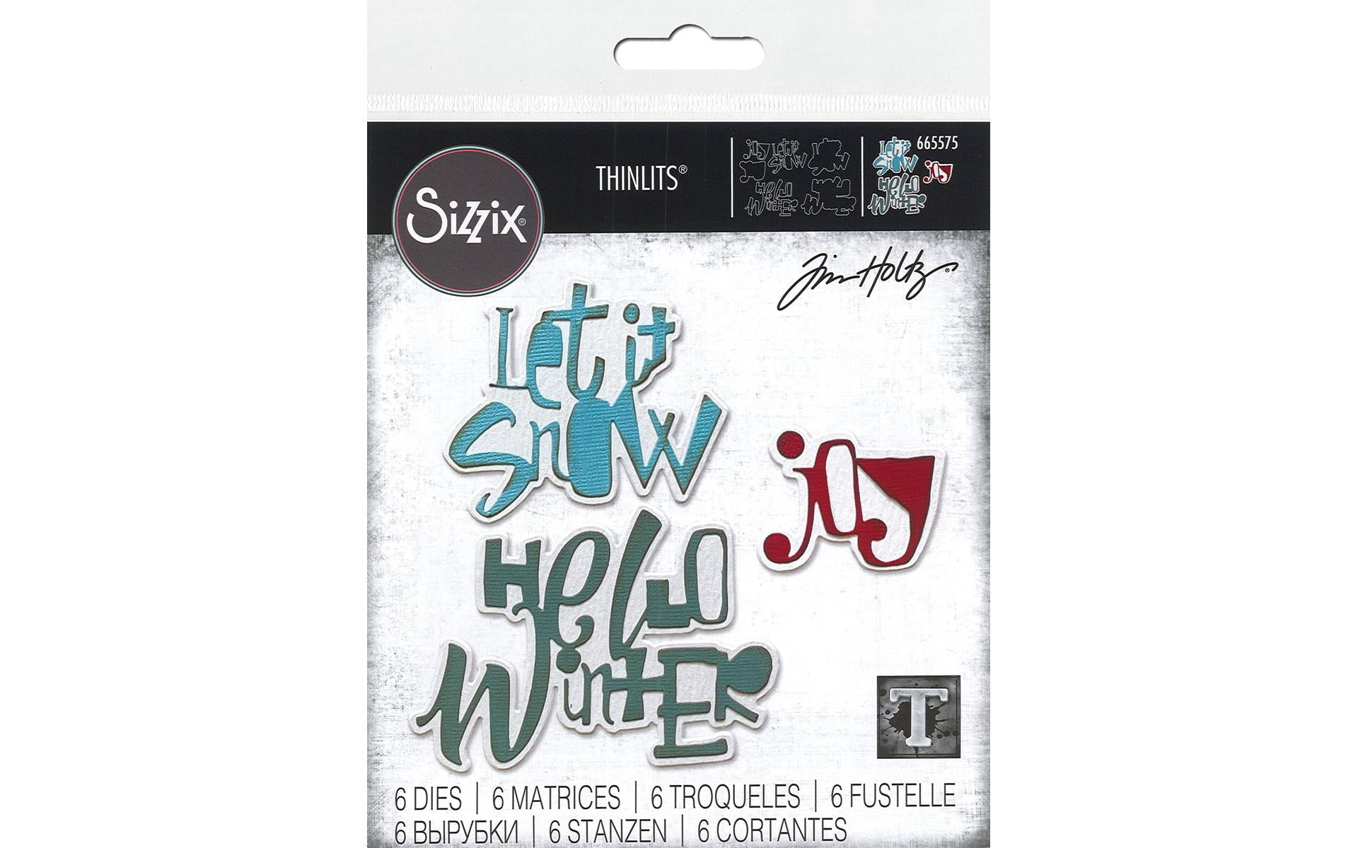 Sizzix THoltz Thinlits Die Festive Words - Walmart.com