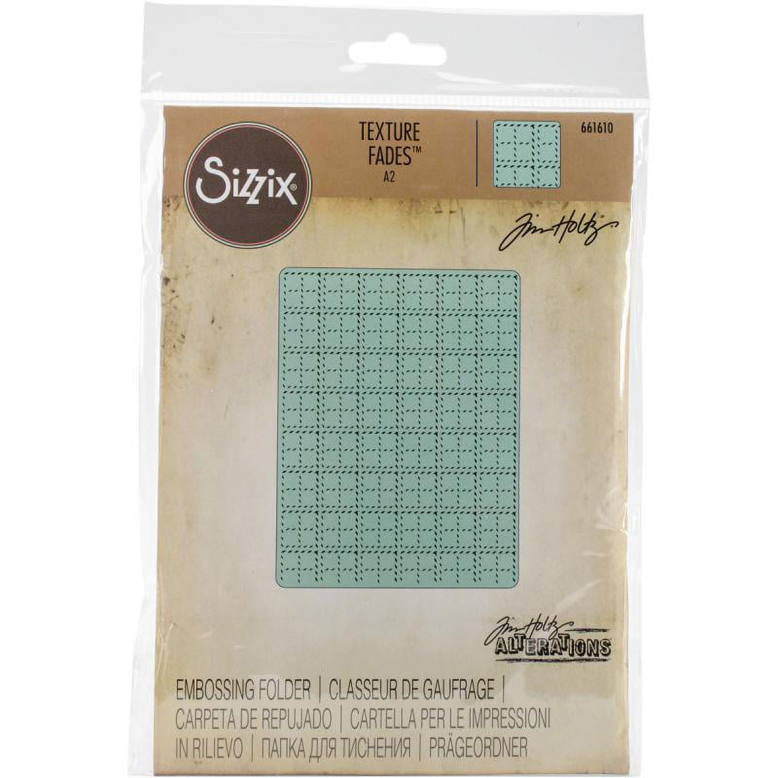 Sizzix Texture Fades A2 Embossing Folder-stitched Plaid - Walmart.com