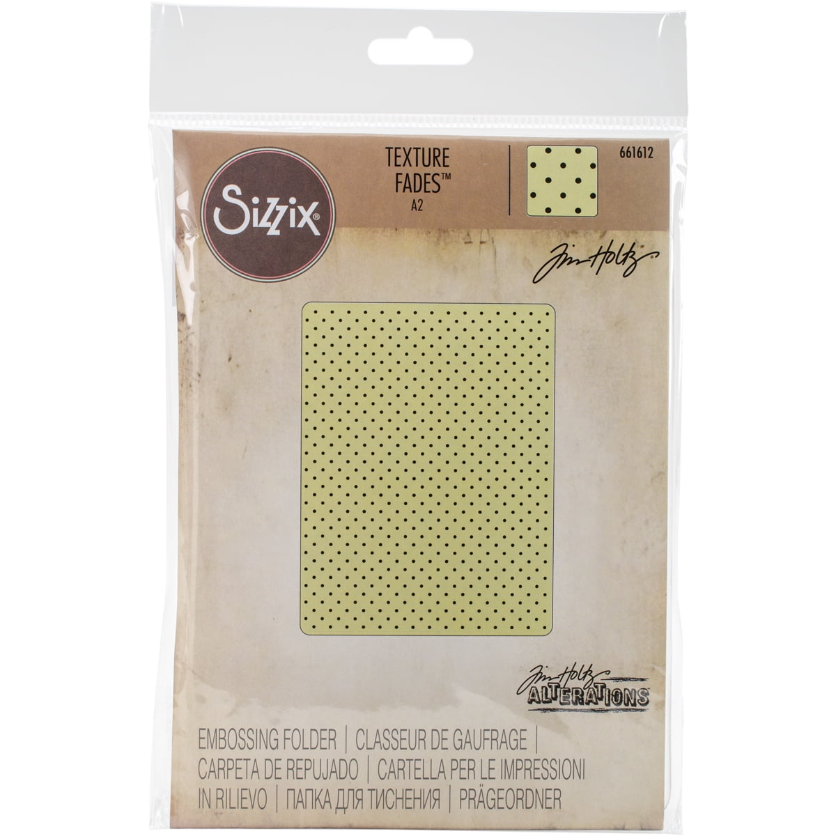 Sizzix Texture Fades Embossing Folder - Tiny Dots by Tim Holtz ... Sizzix Texture Fades Embossing Folder - Tiny Dots by Tim Holtz ...