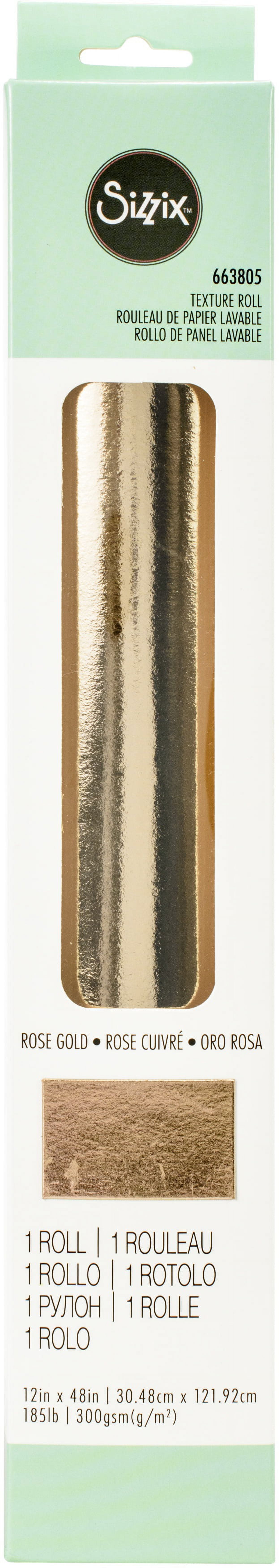 Sizzix Texture Roll 12" x 48" Rose Gold - Walmart.com