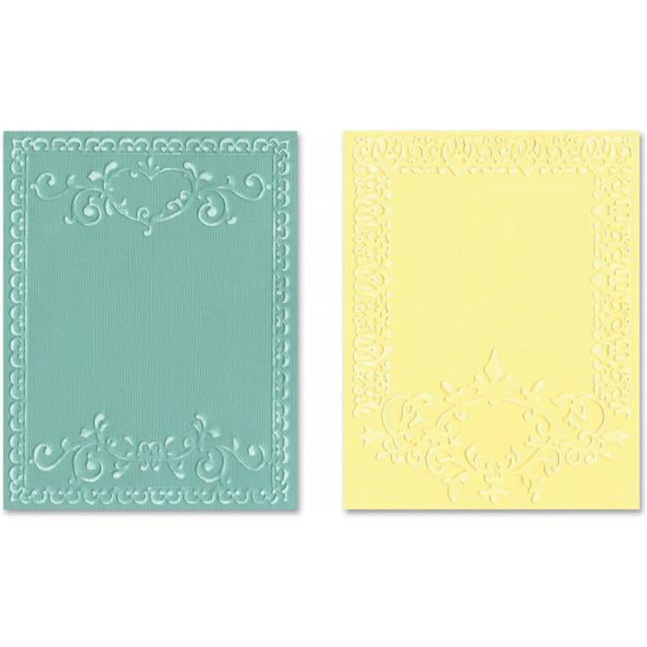 Sizzix Textured Impressions A2 Embossing Folders 2/Pkg-Ornate Frames ...