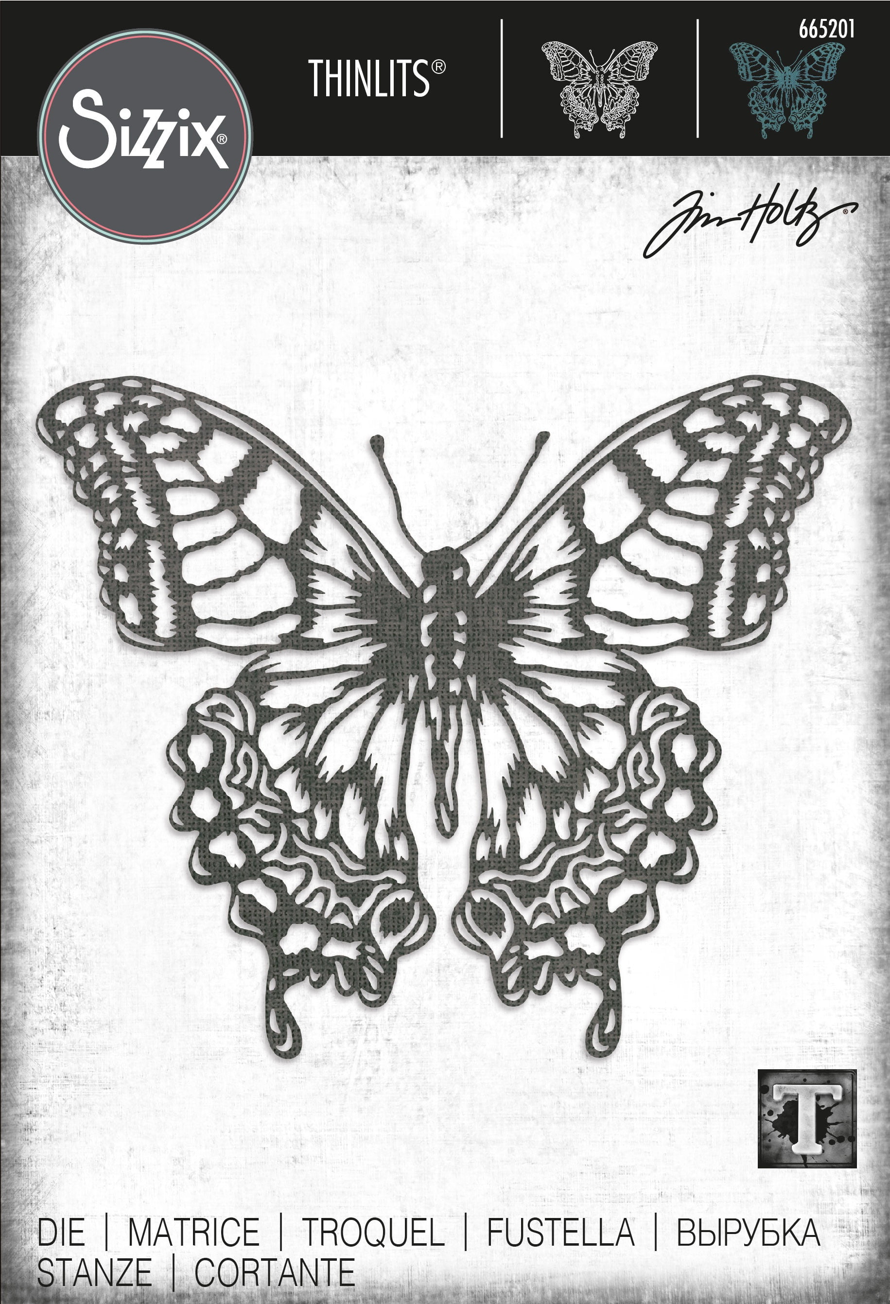 Sizzix Dies Tim Holtz Thinlits Perspective Butterfly - Walmart.com
