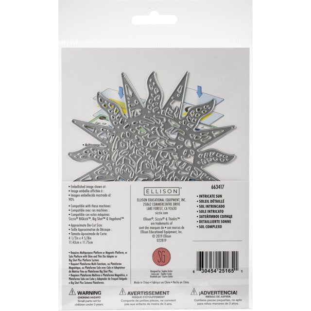 Sizzix Thinlits Die Intricate Sun by Sophie Guilar - Walmart.com