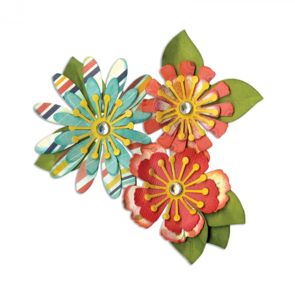 Sizzix Thinlits Die Set 10PK Mix & Match Flowers by Lori Whitlock - Walmart.com