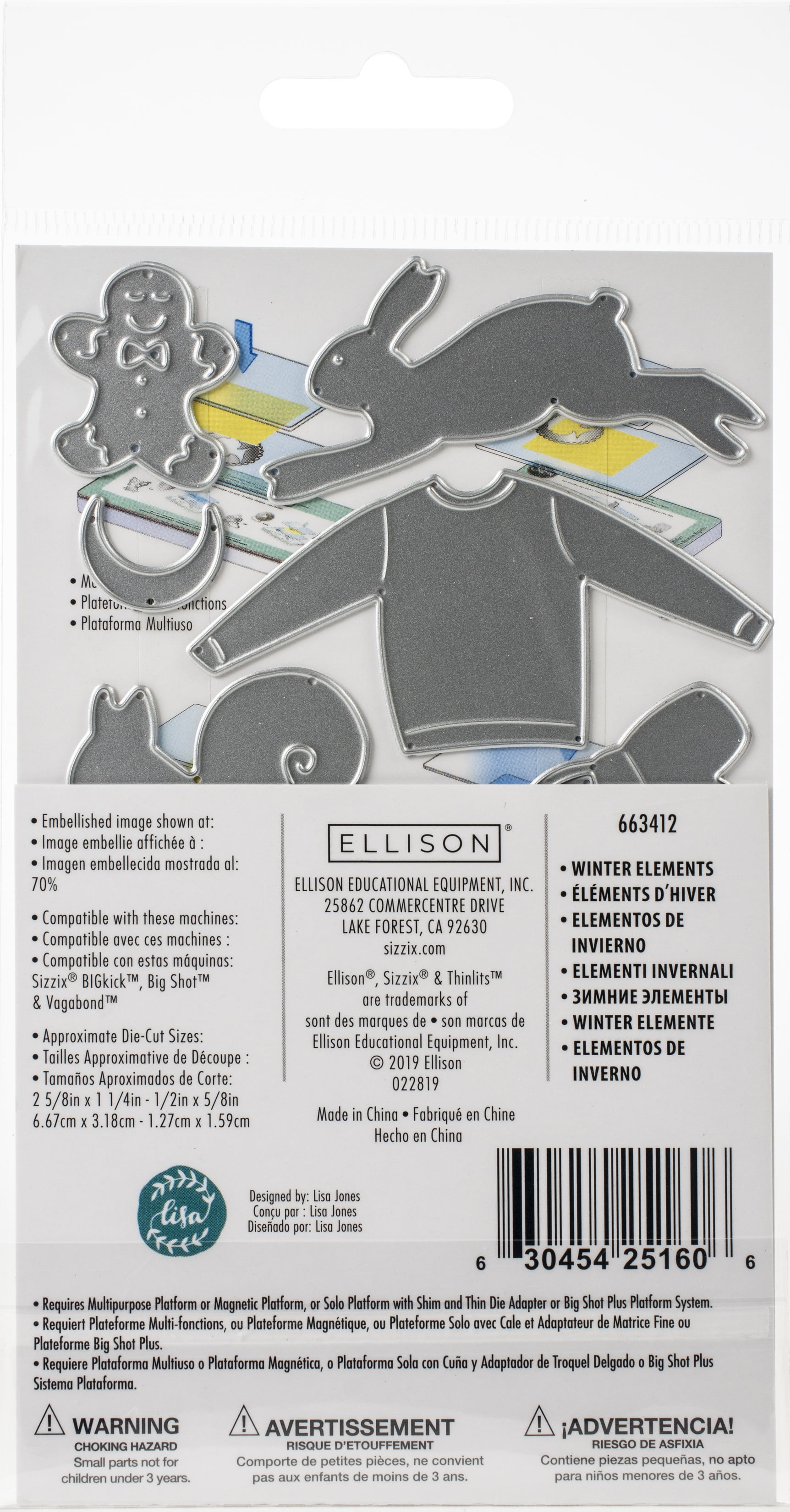 Sizzix Thinlits Die Set 10PK Winter Elements by Lisa Jones - Walmart.com