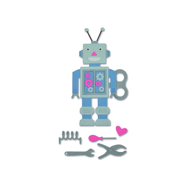 Sizzix Thinlits Die Set 11PK - 50's Robot by Georgie Evans - Walmart.com