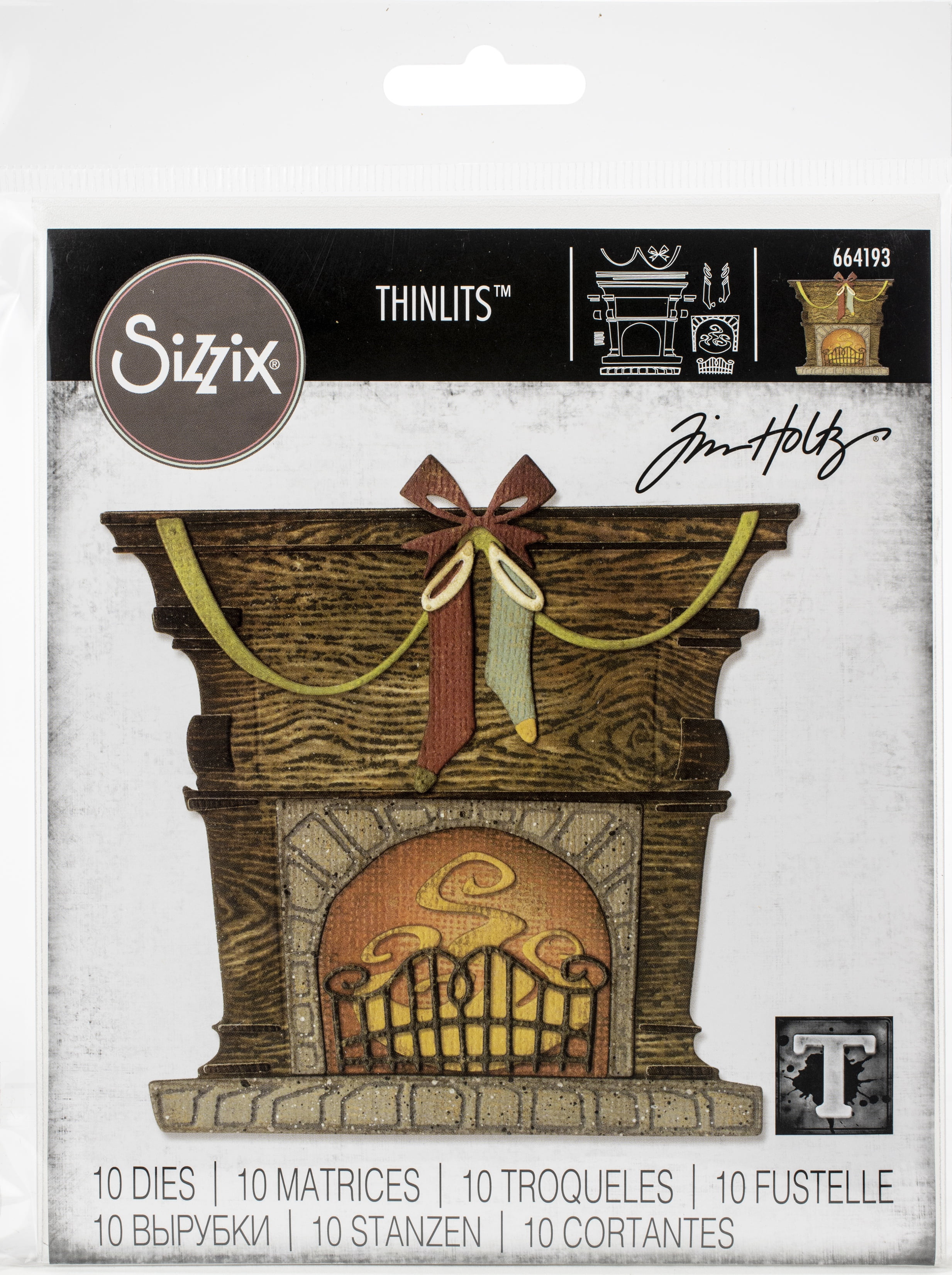 Sizzix Thinlits Die Set 12PK Fireside by Tim Holtz - Walmart.com