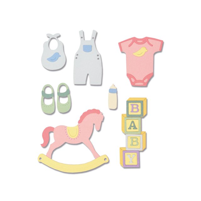 Sizzix Thinlits Die Set 12PK - New Baby #2 by Lisa Jones - Walmart.com