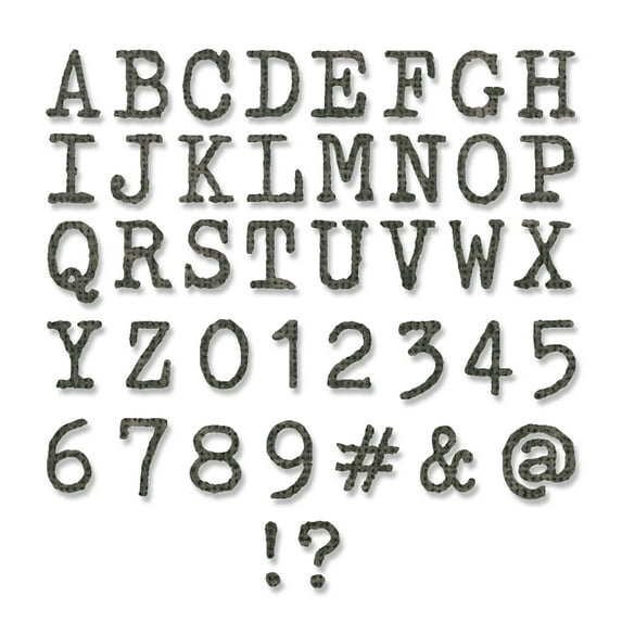 Sizzix Thinlits Die Set 133 Pack, Alphanumeric Tiny Type Upper by Tim Holtz - Walmart.com