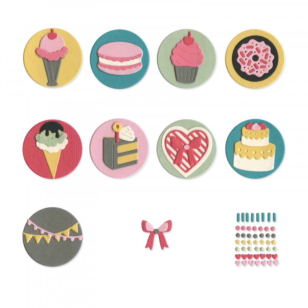 Sizzix Thinlits Die Set 13PK Mini Sweet Treats by Courtney Chilson - Walmart.com