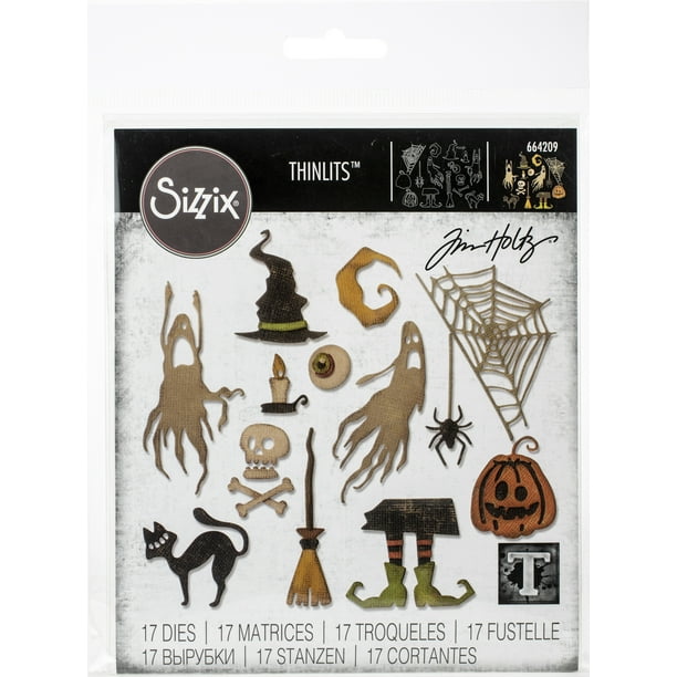 Sizzix Thinlits Die Set 17PK Frightful Things by Tim Holtz - Walmart.com