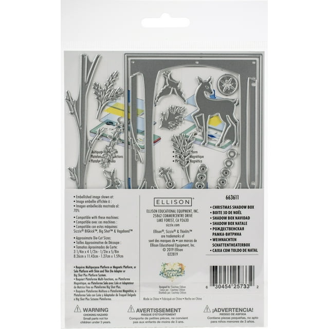 Sizzix Thinlits Die Set 20PK Christmas Shadow Box by Courtney Chilson - Walmart.com