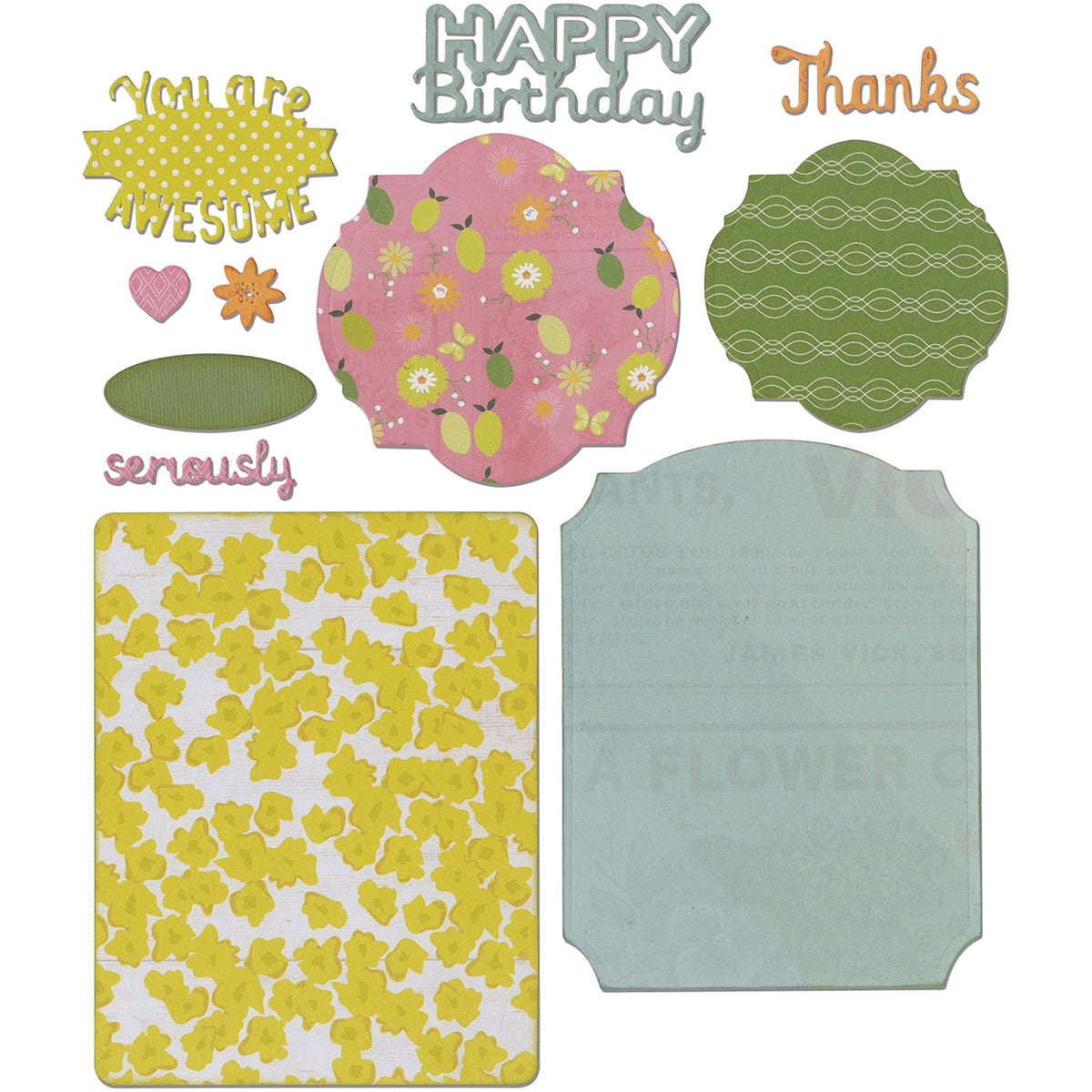 Sizzix Thinlits Dies 12/Pkg-Card Basics, Pk 1, Sizzix - Walmart.com