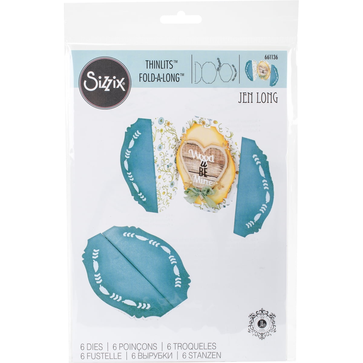 Sizzix Thinlits Dies 6/Pkg-Botanical Label Fold-A-Long Card, Pk 1, Sizzix - Walmart.com