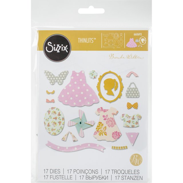 Sizzix Thinlits Dies By Brenda Walton, Party Dress, 17pk - Walmart.com