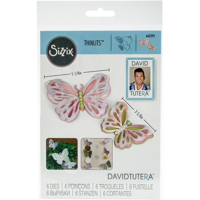 Sizzix Thinlits Dies By David Tutera 6/Pkg -Large Delicate Butterfly - Walmart.com