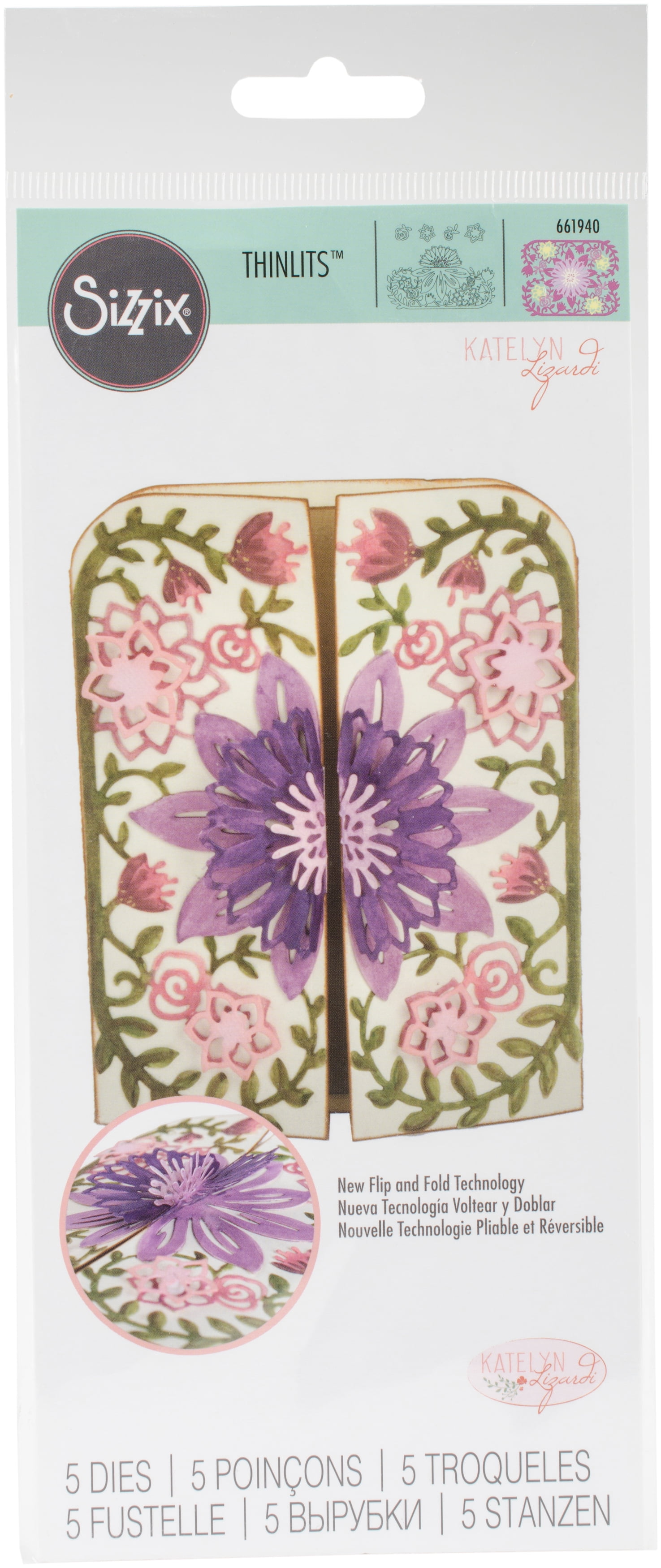 Sizzix Thinlits Dies By Katelyn Lizardi 5/Pkg Flower Card Edge - Walmart.com