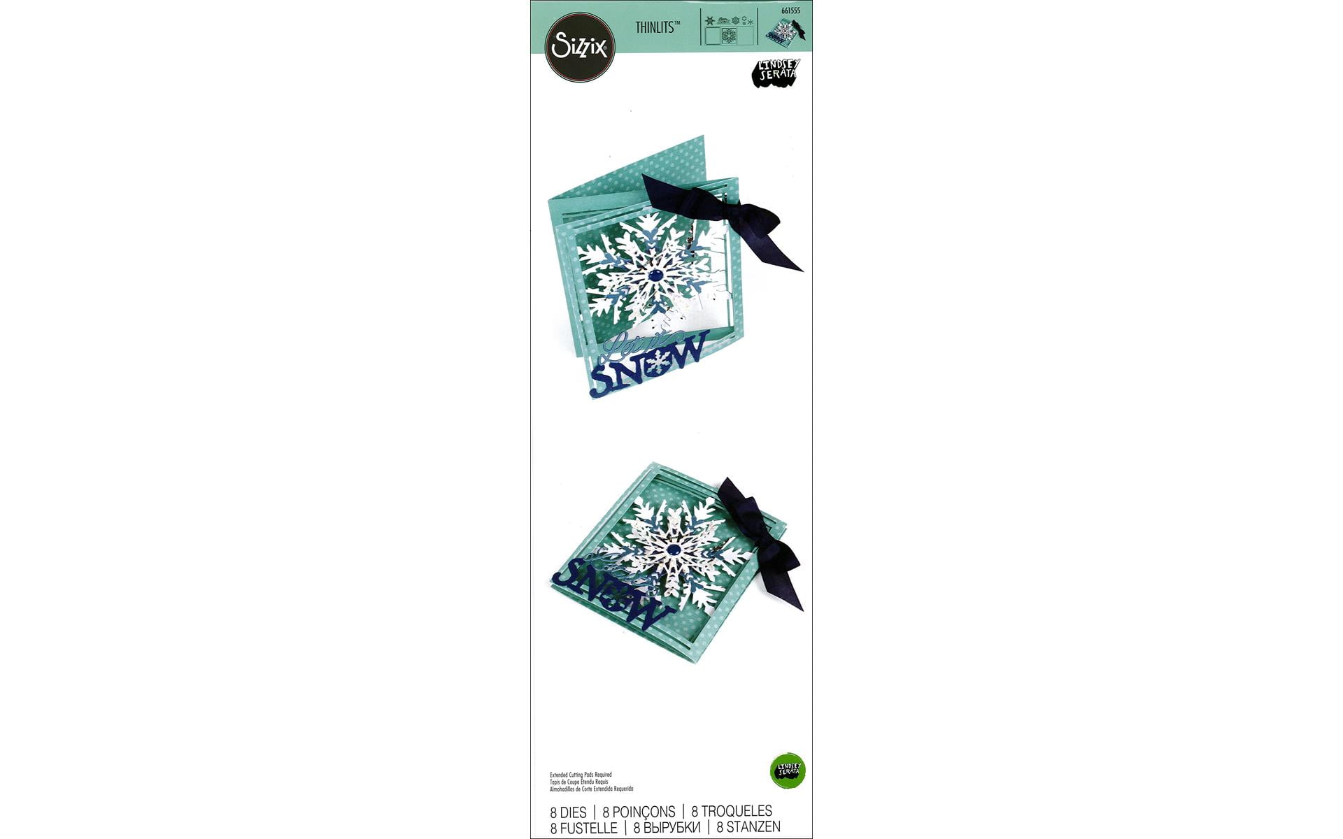 Sizzix LSerata Thinlits Die TriFold Card Snowflake - Walmart.com