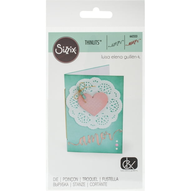 Sizzix Thinlits Dies By Luisa Elena Guillen-Amor (Love) - Walmart.com