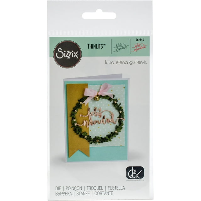 Sizzix Thinlits Dies By Luisa Elena Guillen-Feliz Navidad (Merry Christmas) - Walmart.com