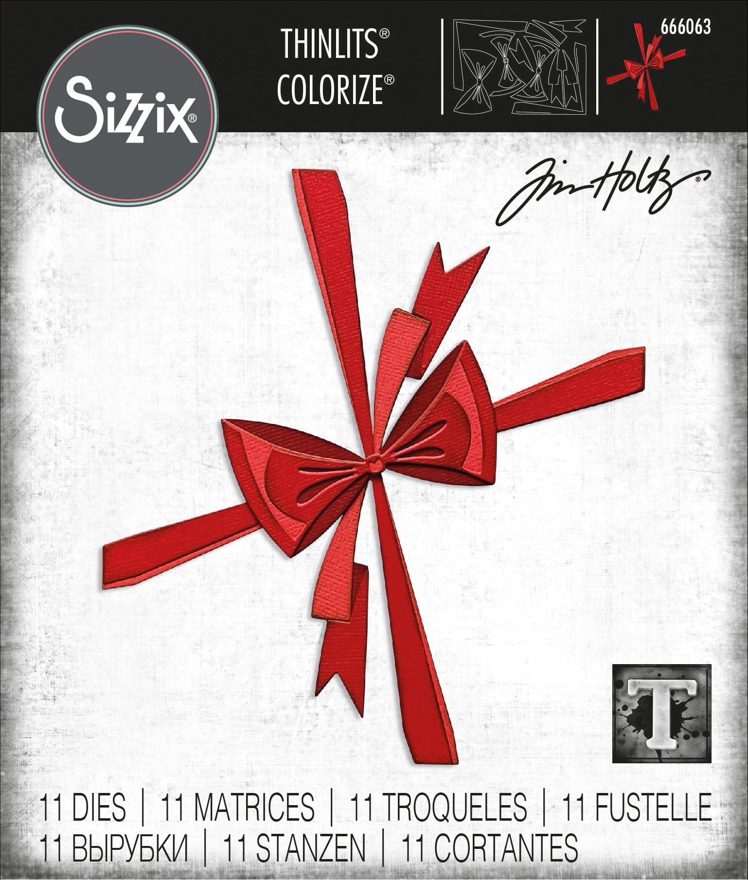 Sizzix Thinlits Dies By Tim Holtz 11/Pkg-Bowtied Colorize - Walmart.com