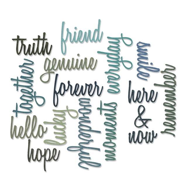 Sizzix Thinlits Dies By Tim Holtz 16 Pack Friendship Script Words - Walmart.com