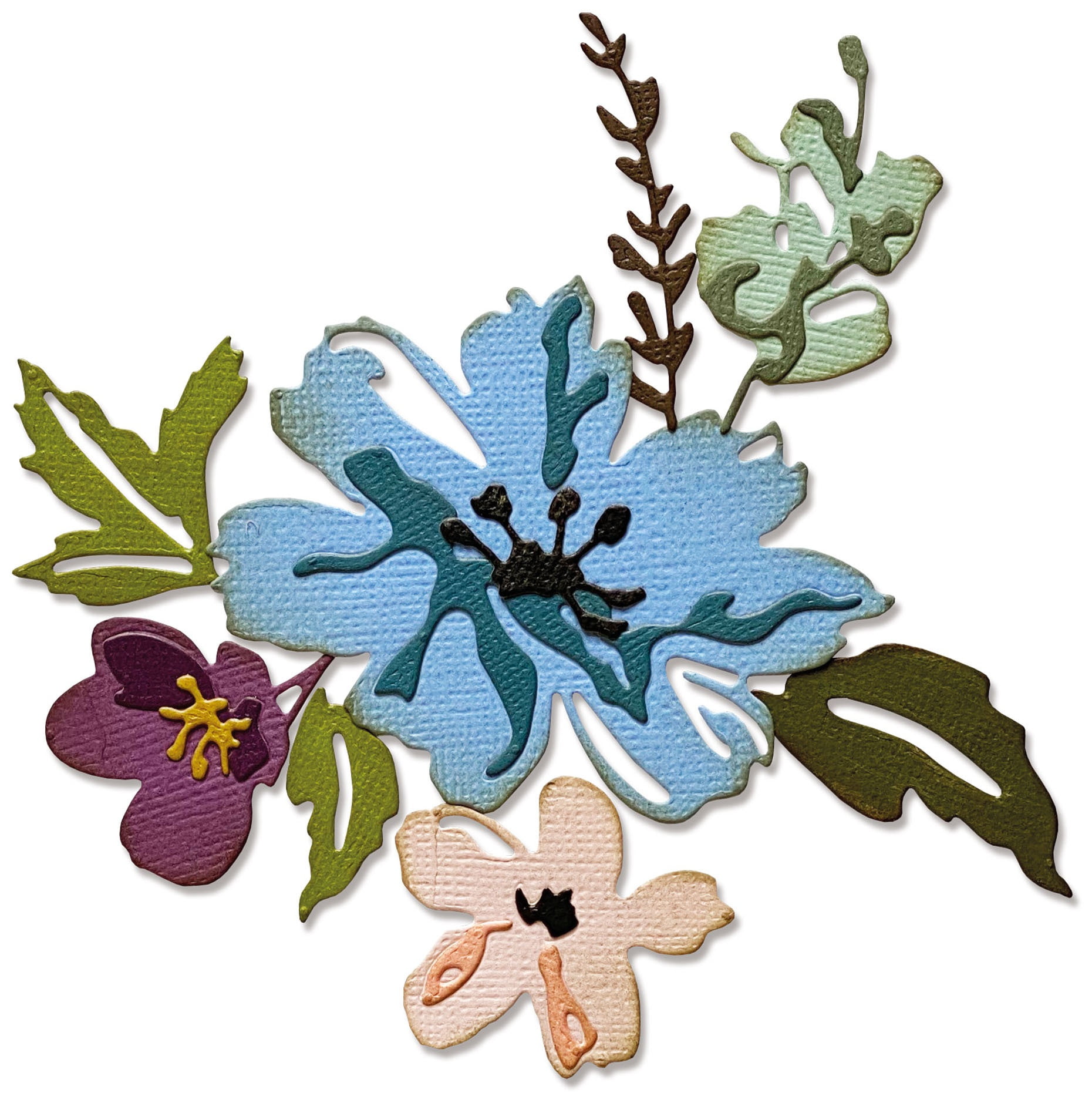 Sizzix Thinlits Dies By Tim Holtz 8/Pkg-Brushstroke Flowers #2 ...