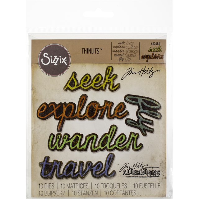 Sizzix Thinlits Dies By Tim Holtz -Shadow Script #3 - Walmart.com