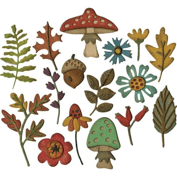 Free Shipping! Sizzix Thinlits Dies By Tim Holtz 20/Pkg-Funky Foliage - Walmart.com - Walmart.com