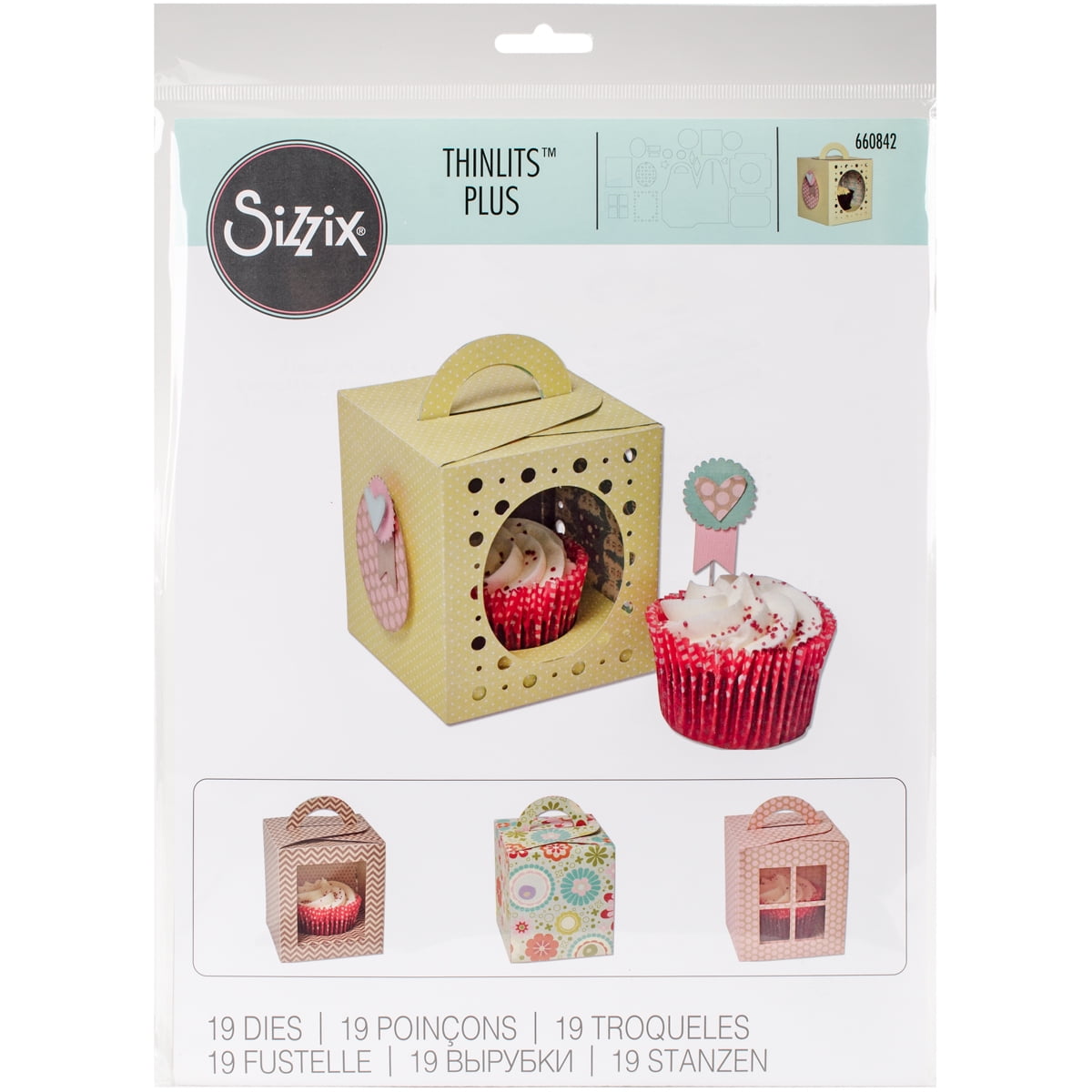 Sizzix Thinlits Plus Die Set 18PK Box Cupcake - Walmart.com