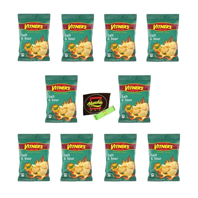 Sizzlin' Hot Salt and Sour Chips 10 pack 1 oz. Bags - Chicago Snack ...