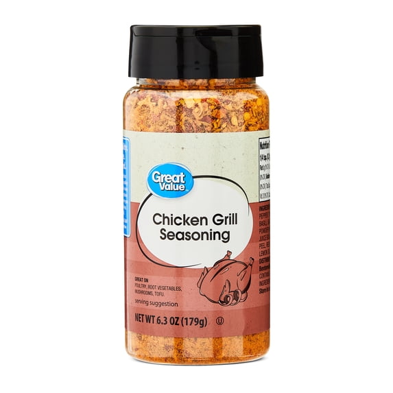 Great Value Chicken Grill Seasoning, 6.3 oz Spice Blend for Poultry ...