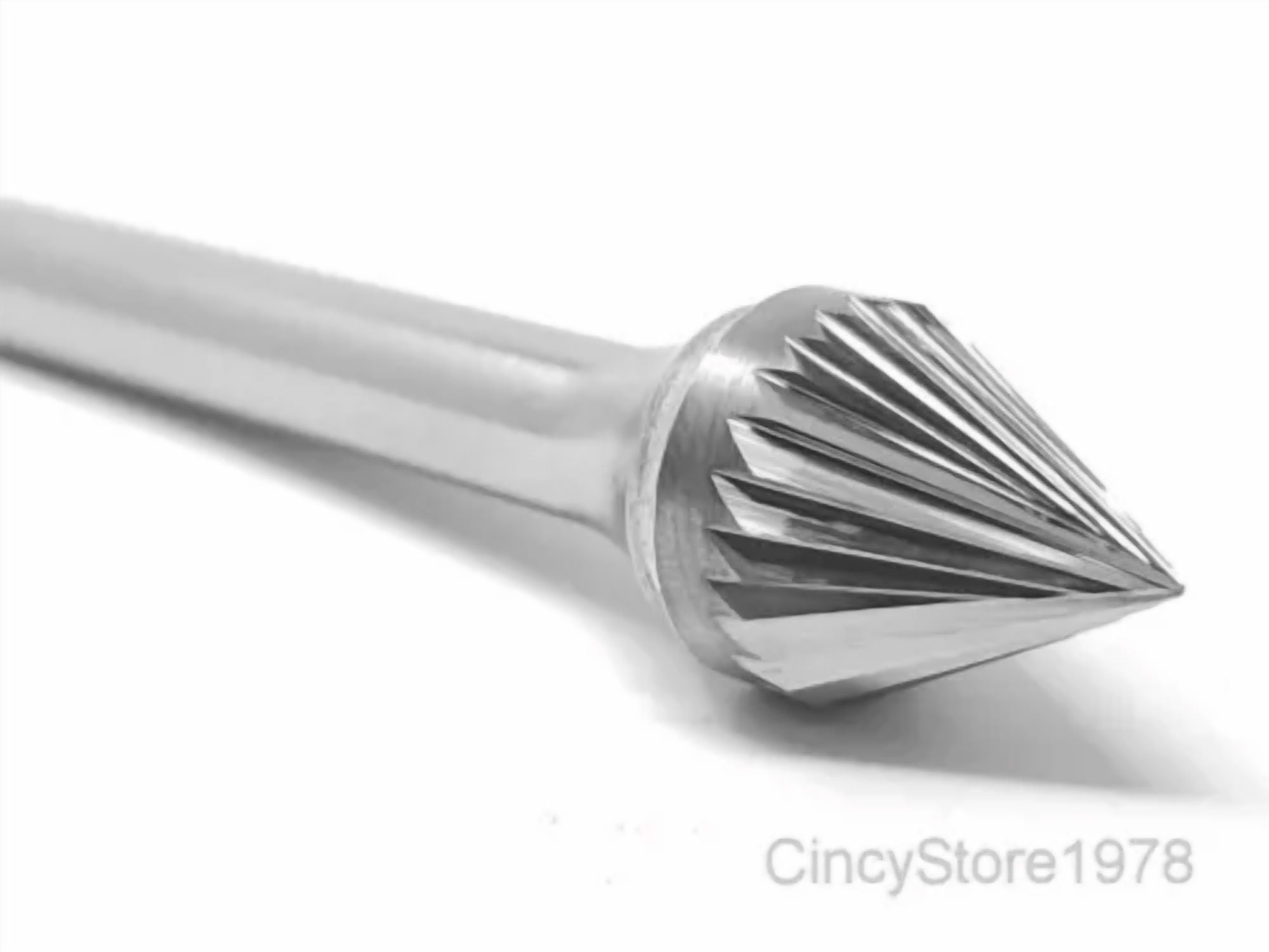 Sj5S Cone 60 Degree 1/2" Carbide Burr Bur Tool Die Grinder Bit 1/4 ...