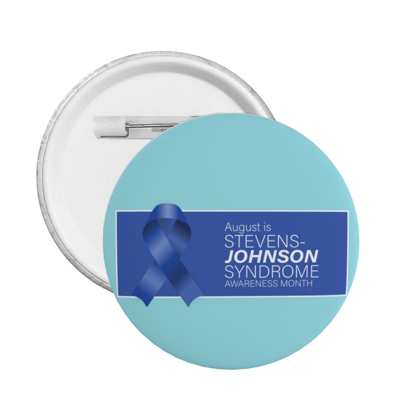 Sjs Awareness Month Pin Button Badge, Personalised Button Metal Badge ...