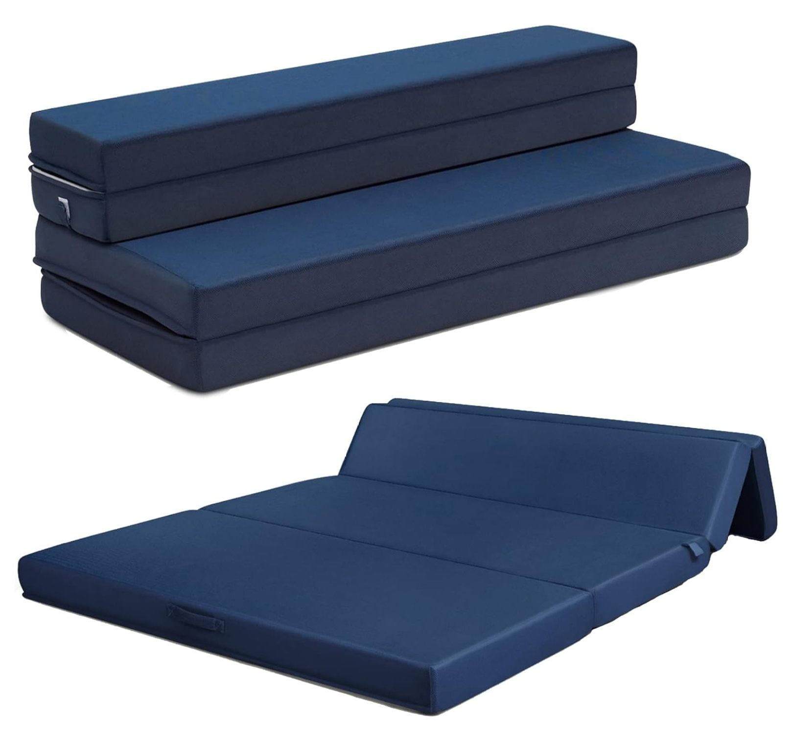 SkYifF 4- Inch Tri Folding Mattress Queen Size, Foam Mattress with ...