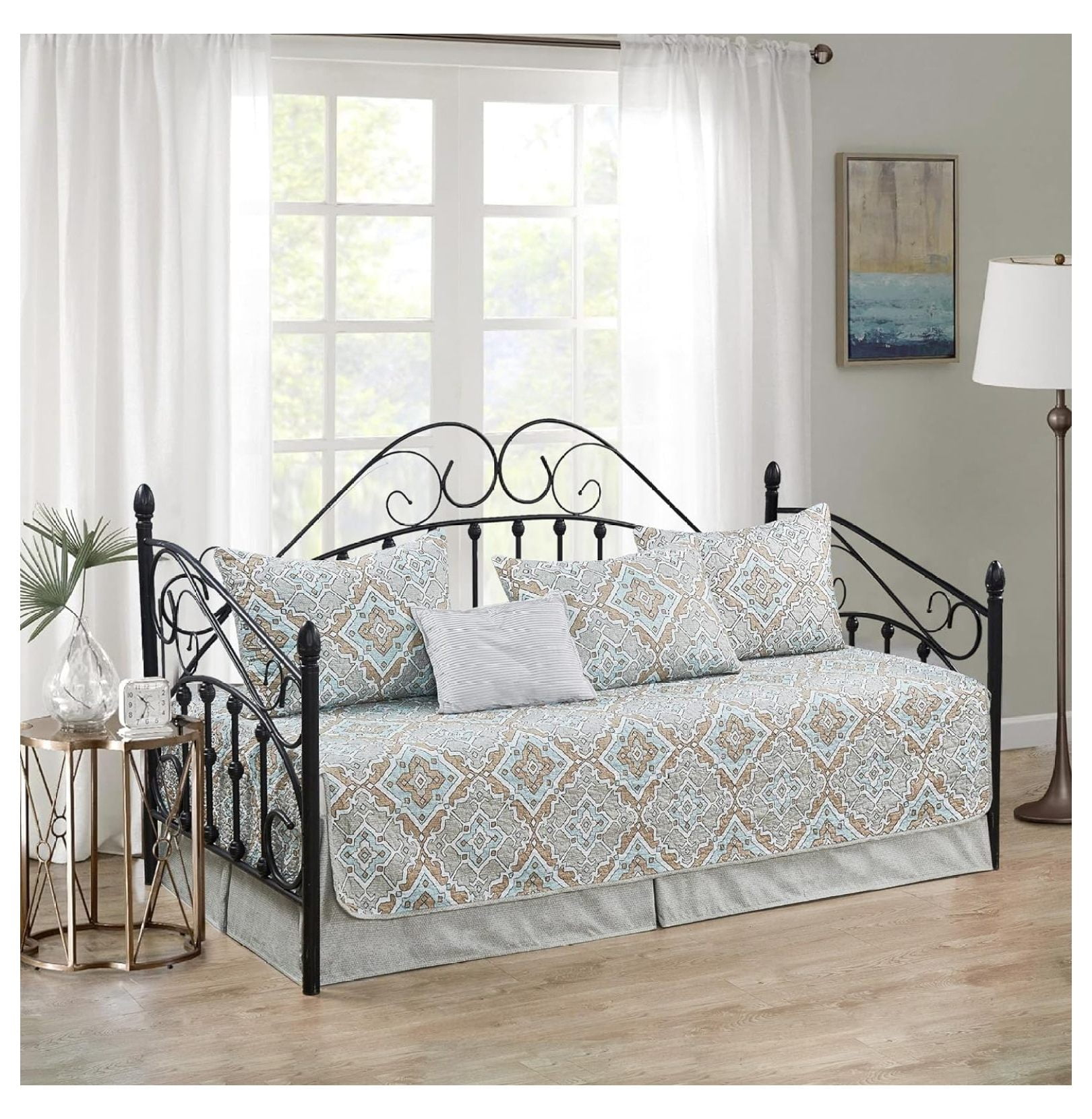 SkYifF 6 Piece Quilted Microfiber Daybed Bedding Cover Set, Soft ...