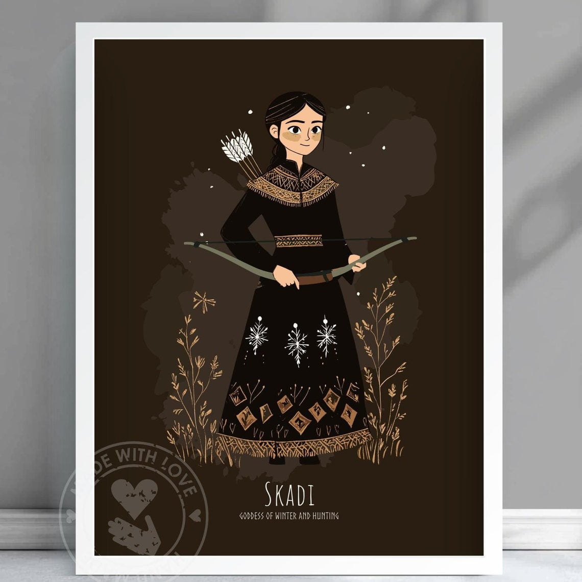 Skadi Goddess Poster, Skadi Nordic Goddess, Skadi Norse Goddess, Norse ...