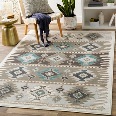 Capri Chevron 4 x 7 Rug, Grey and Cream - Walmart.com