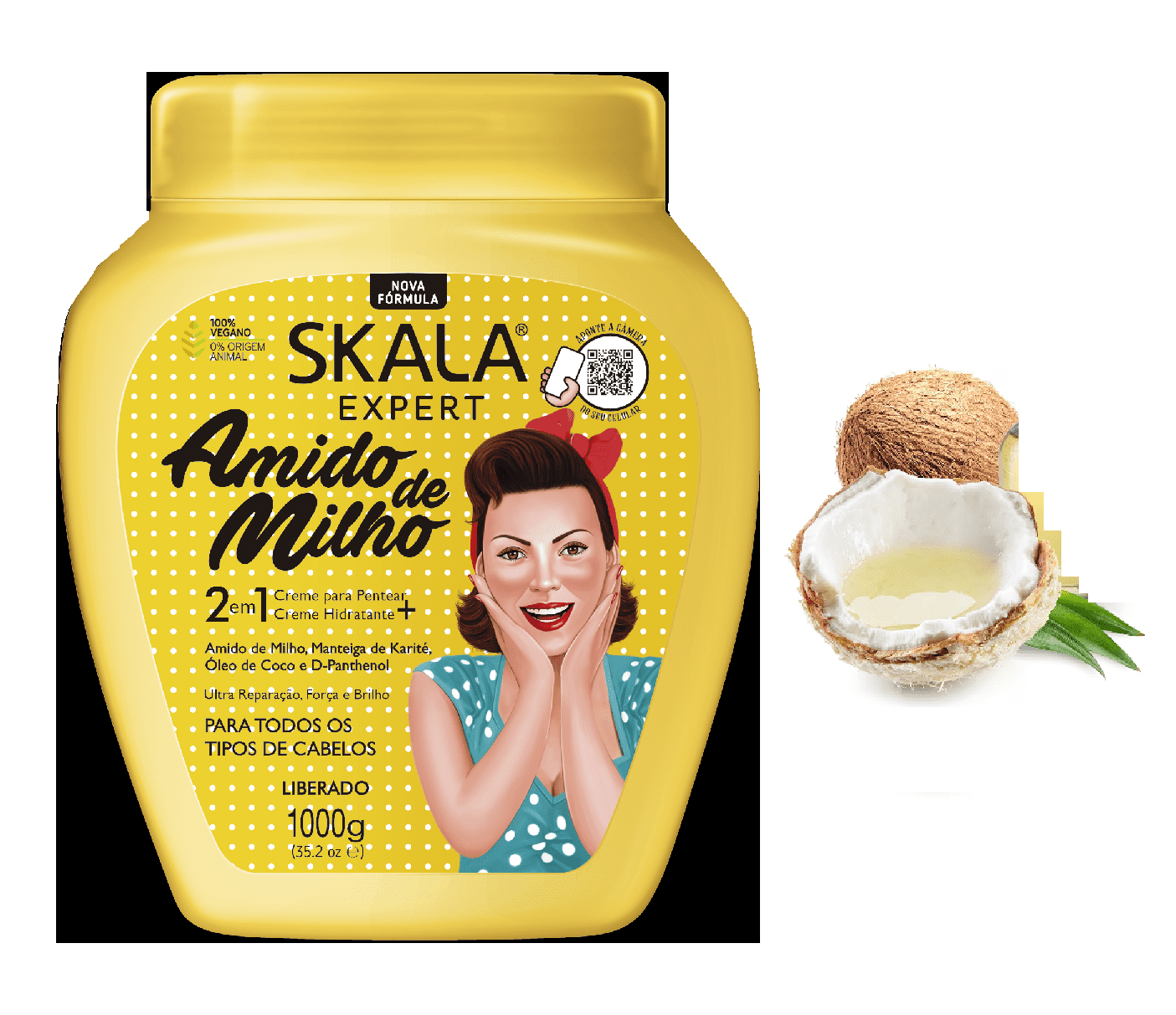Skala Corn Starch - 2 in 1 Mask 1kg(35,2oz): the mask that hydrates and ...