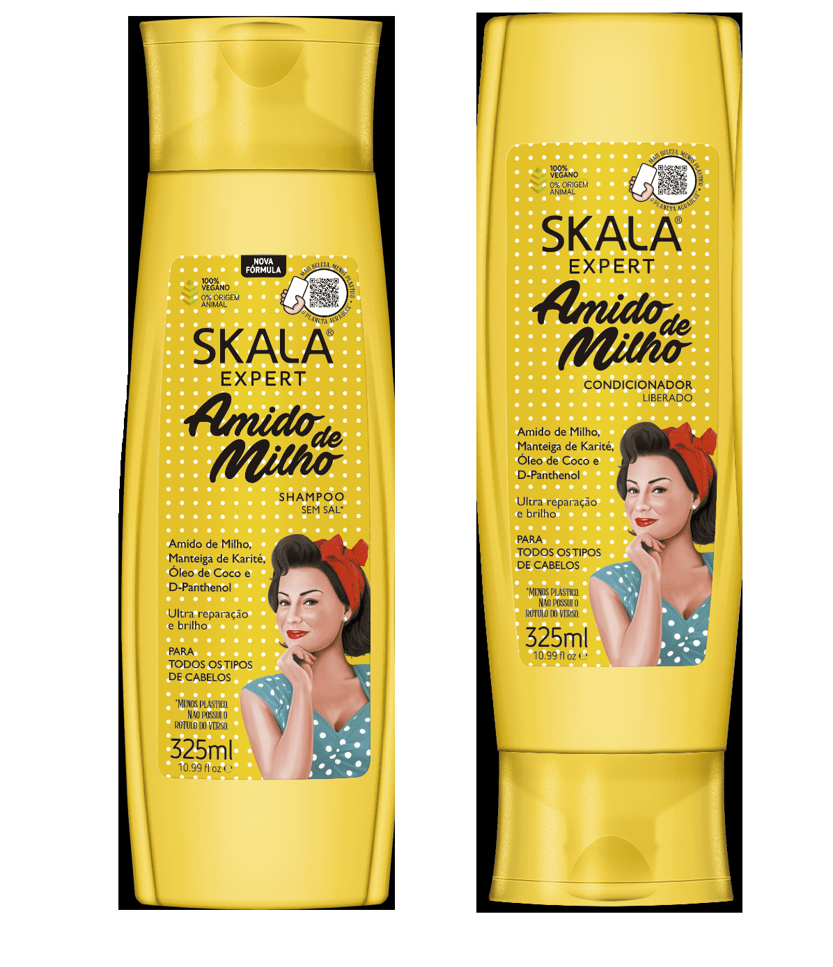 Skala Expert Corn Starch & Coconut Oil Set (Shampoo + Conditioner), Net ...